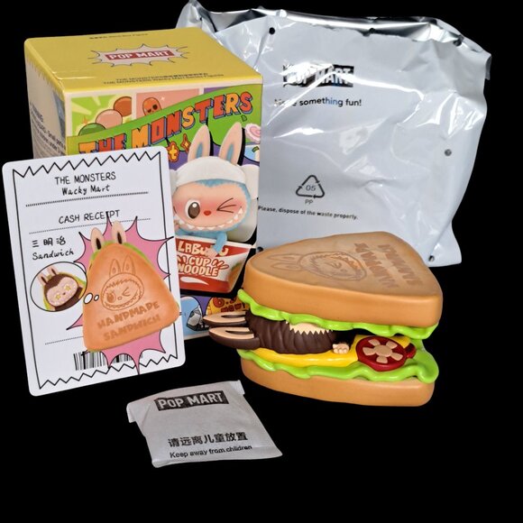 POP MART | Toys | Sandwich Authentic Labubu The Monsters Wacky Mart ...